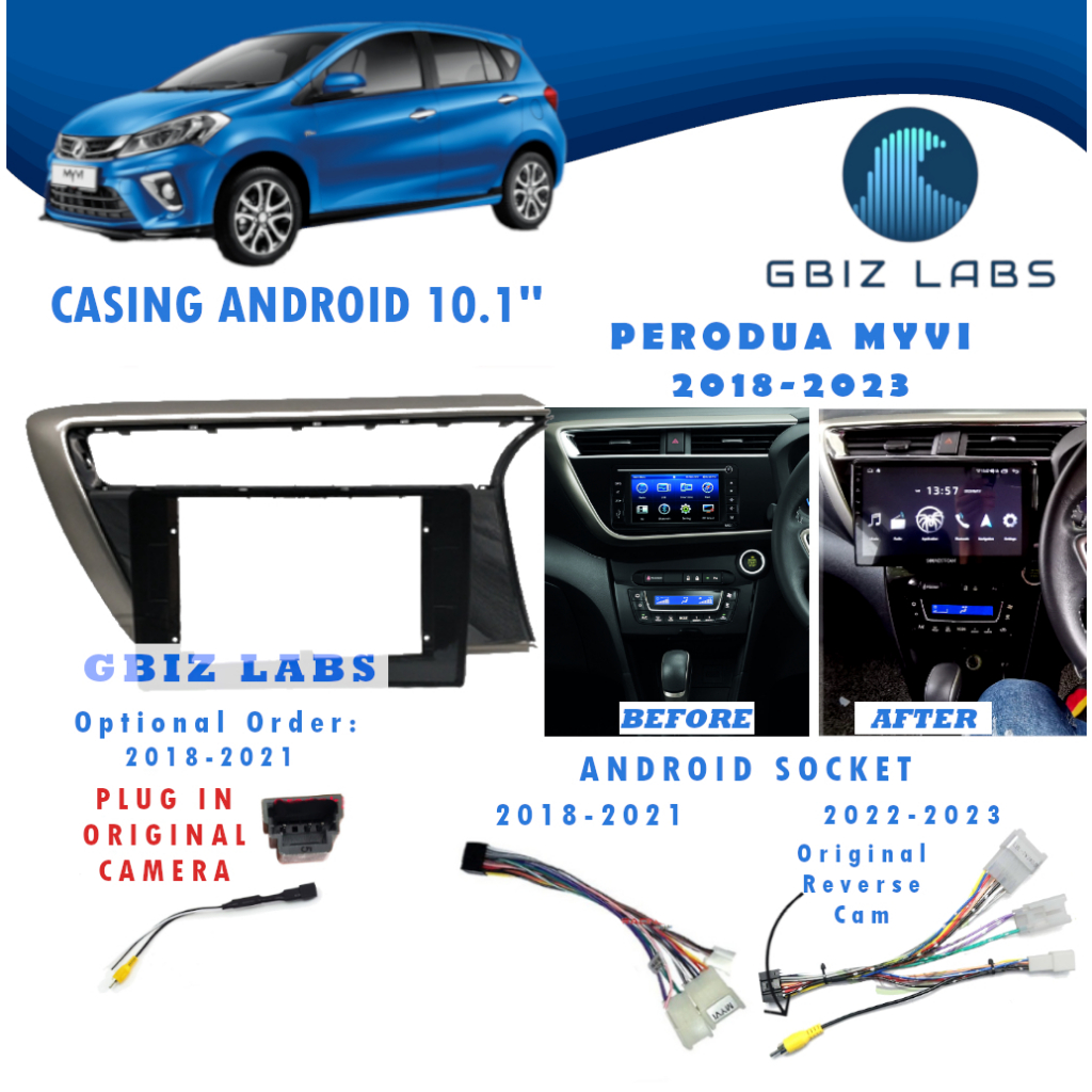 OEM Casing Perodua Myvi Gen3 2018-2023 Android Player Casing 10.1" inch ...