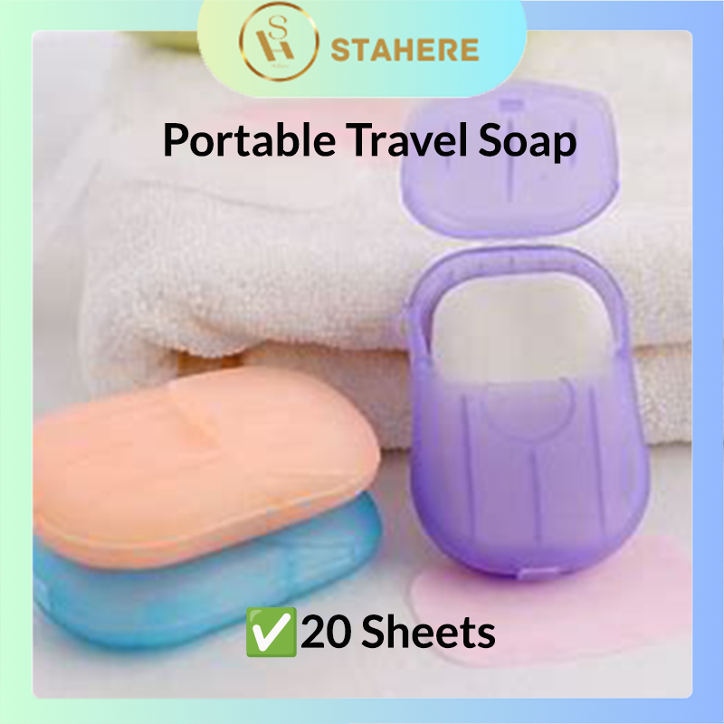 Portable Handwash Soap (20 Sheets) Disposable Carry Travel Mini ...
