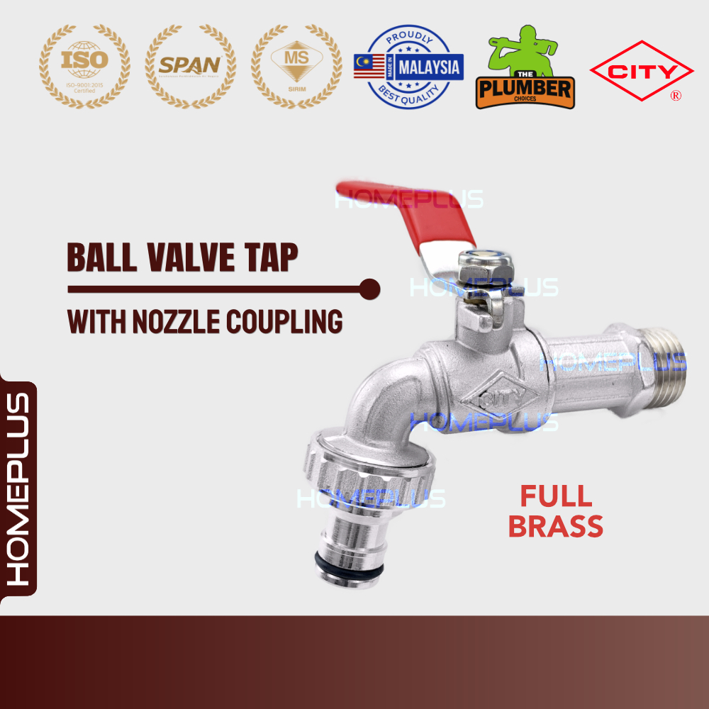 Homeplus City 1/2 Inch Brass Ball Valve Tap Faucet Water Head Wash ...
