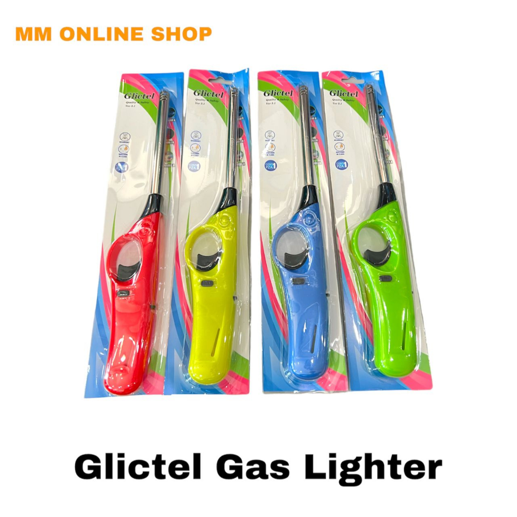 {READY STOCK} Glictel Gas Lighter, Refillable, Multipurpose With Safety ...