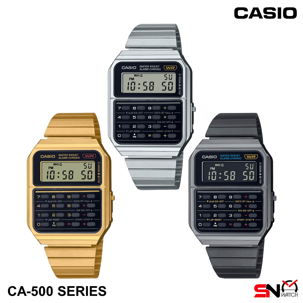 Casio Vintage CA-500WE CA-500WEG CA-500WEGG Calculator Function Silver ...
