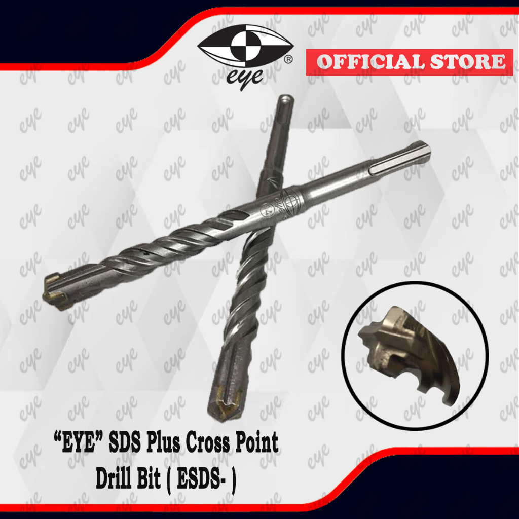[ EYE ] 5.5-16mm SDS Plus Cross Point Drill Bit Concrete (For Drilling ...