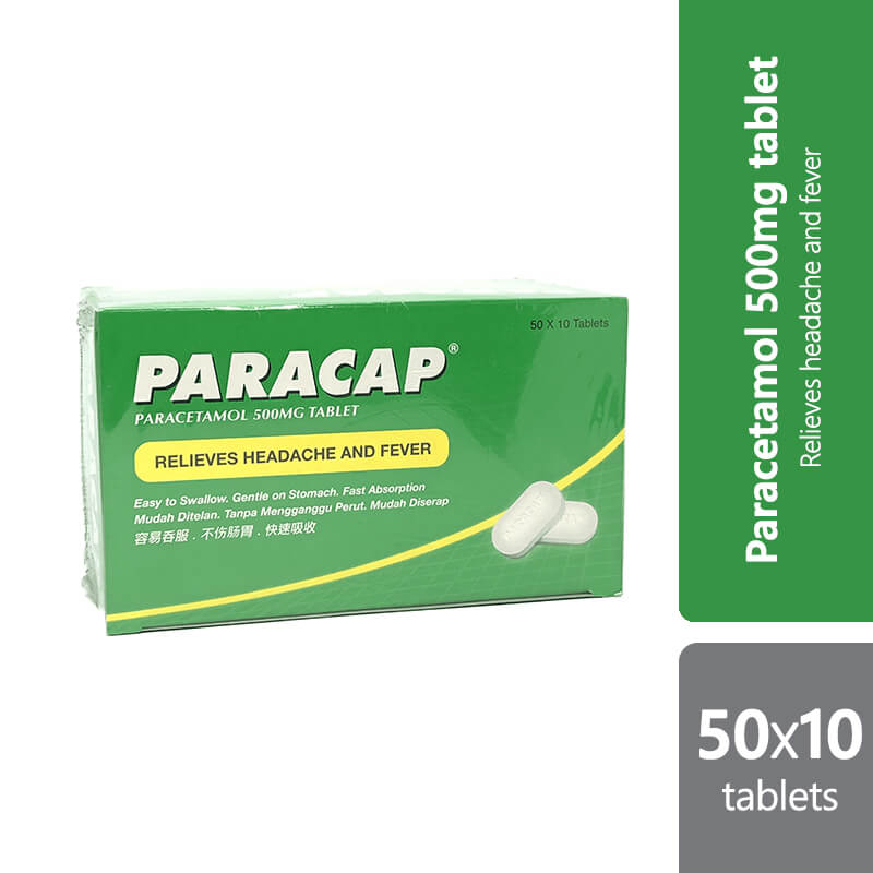 PARACAP 500MG TAB 50X10S (1 BOX) | Shopee Malaysia