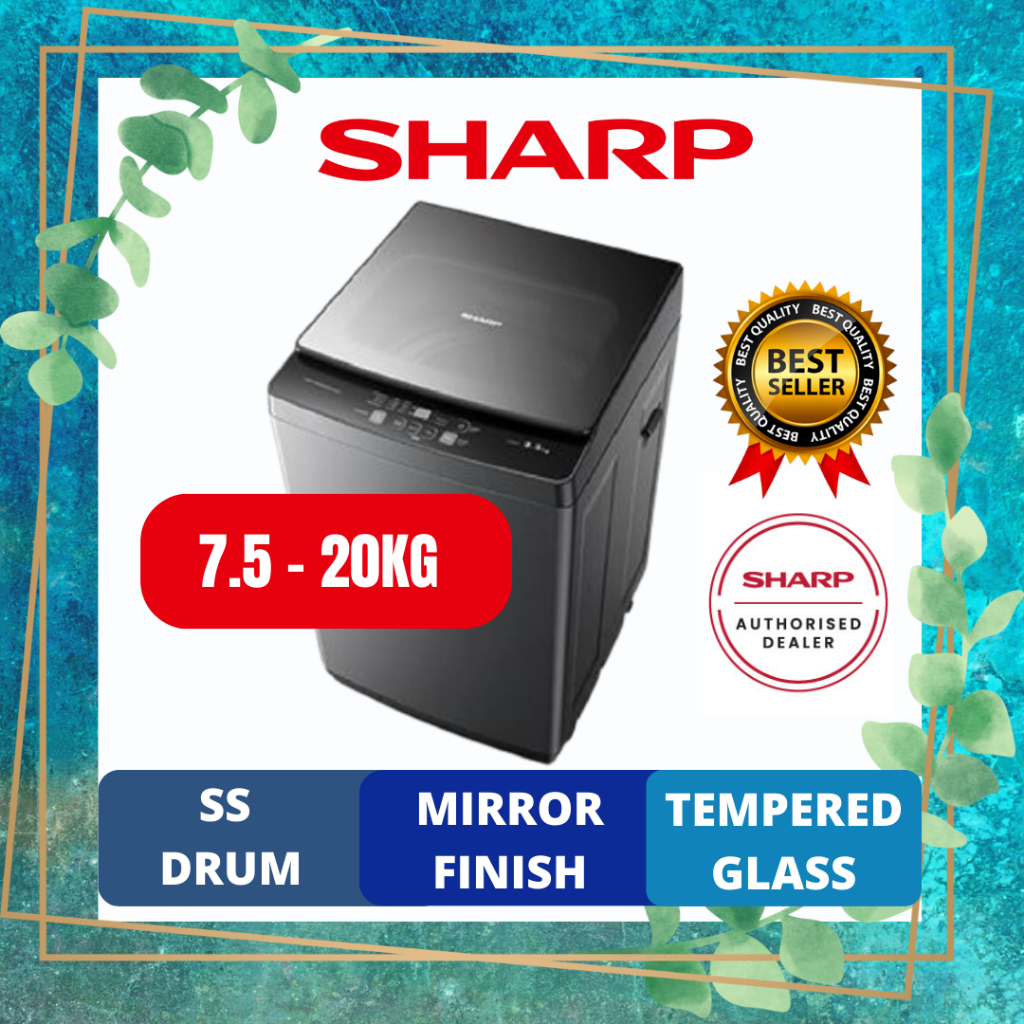 Sharp Full Auto Top Load Washing Machine 7.5kg / 8.5kg / 10.5kg / 20kg Mesin Basuh | Shopee Malaysia
