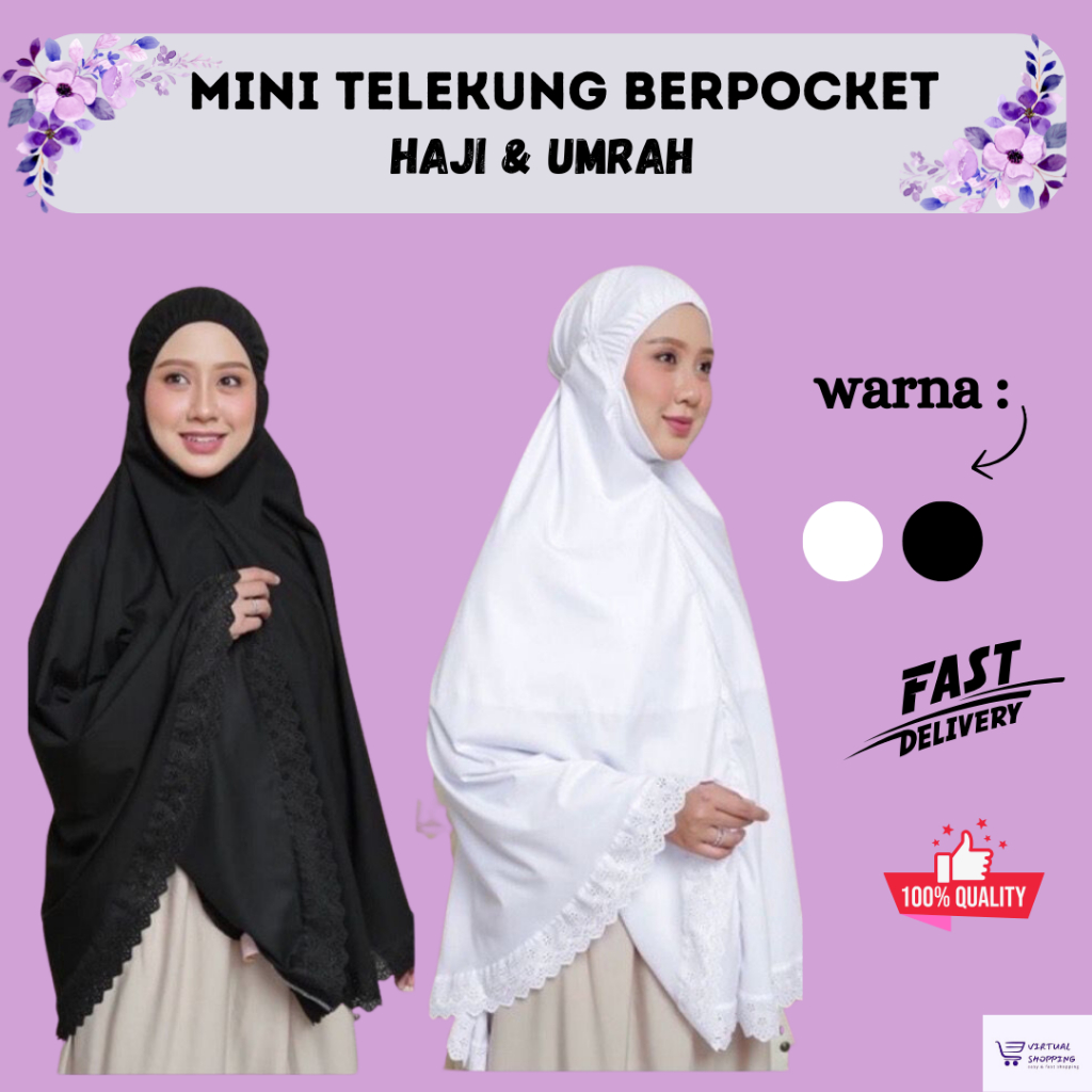 Mini Telekung Pocket Berzip Cotton Haji & Umrah | Shopee Malaysia