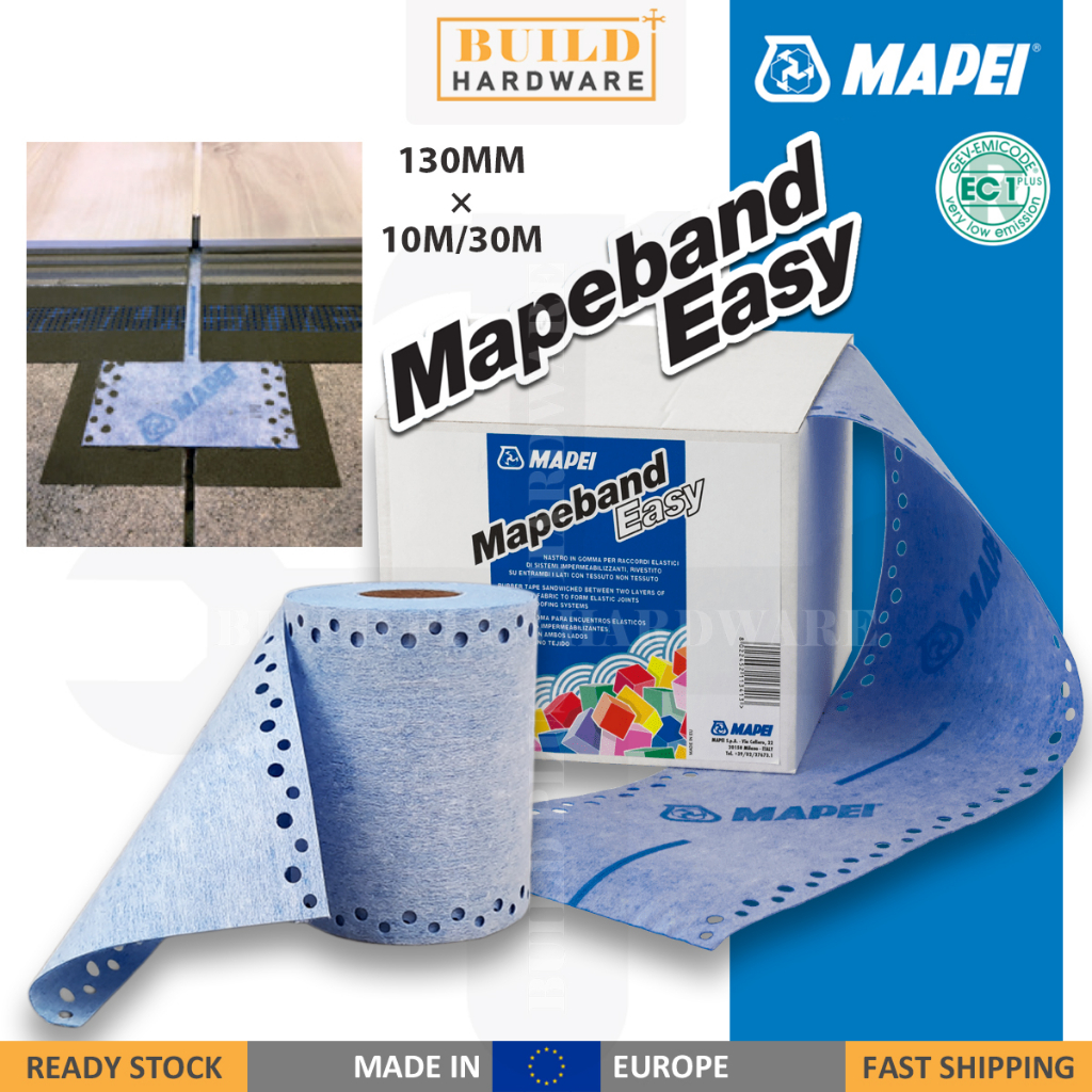 MAPEI Mapeband Easy 10M/30M x 13CM Waterproof Elastic Rubber Alkali ...