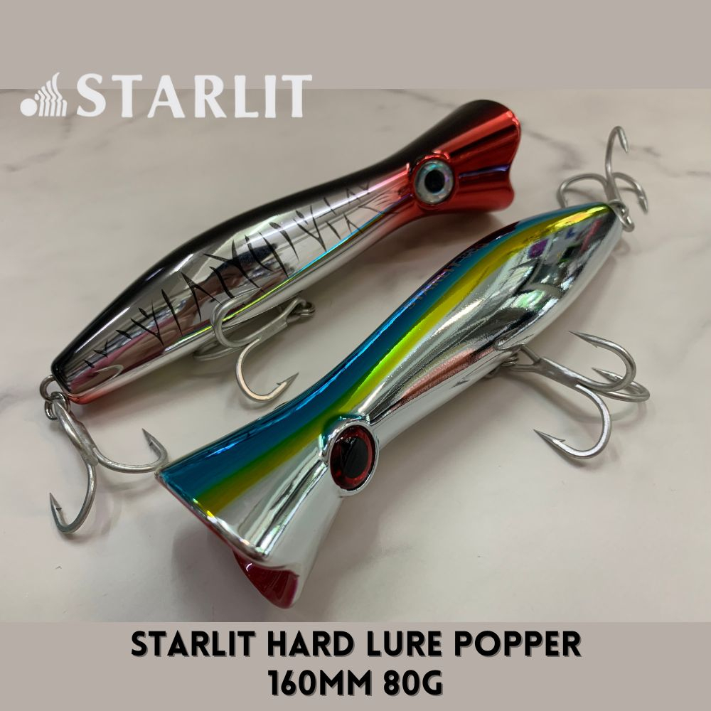 Starlit Hard Lure Halco Popper 160mm 80g Topwater Floating Popping Lure ...