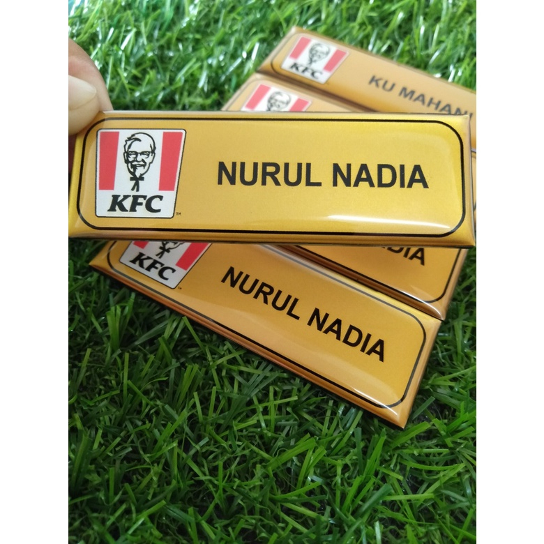 Name Tag Epoxy Acrylic KFC (75X25mm) | Shopee Malaysia