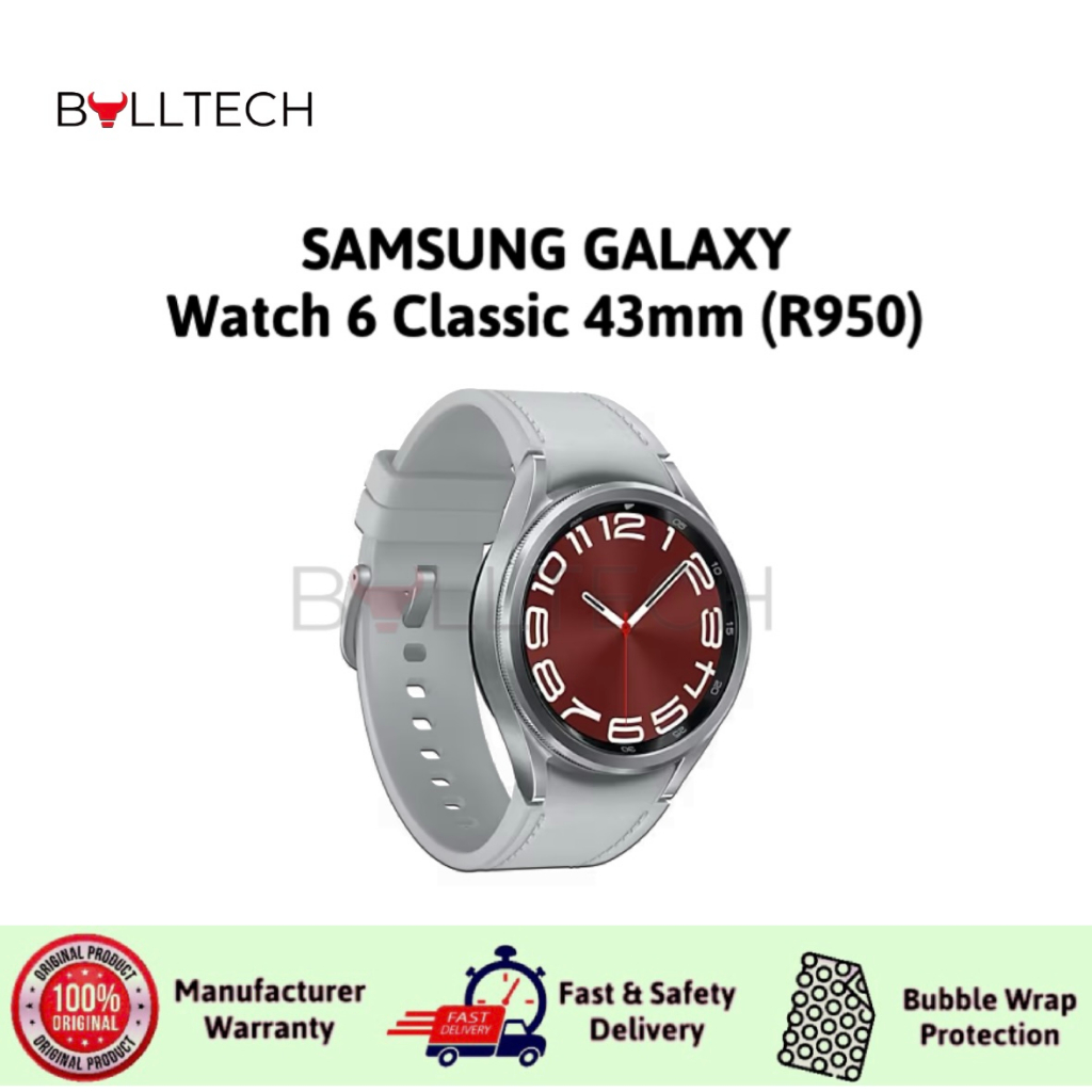 Samsung Galaxy Watch 6 CLASSIC 43mm (R950) 2GB RAM + 16GB ROM 1 YEAR ...