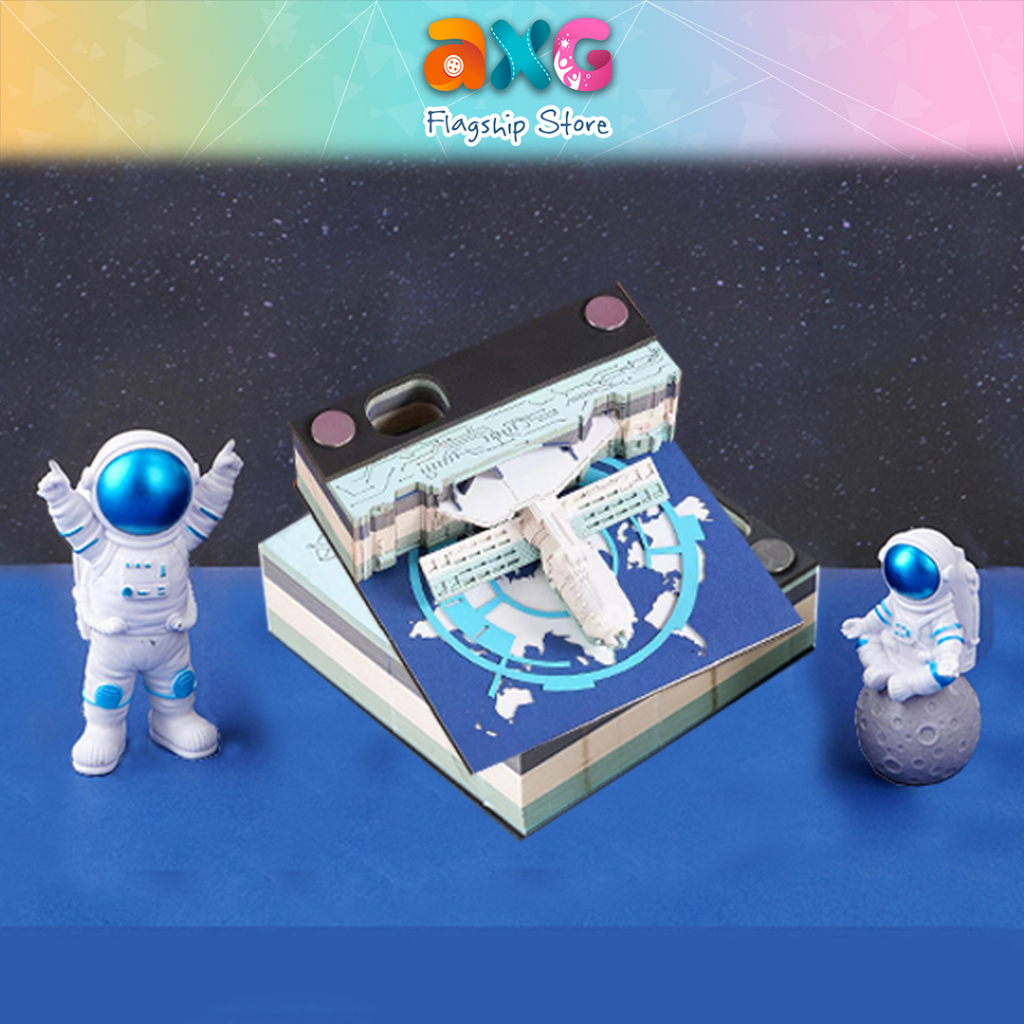 RAYA SALES | 3D Notepad Memopad Papercraft Sky Voyage Set Hand-Torn Non ...