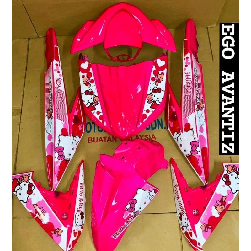 COVERSET YAMAHA EGO AVANTIZ HELLO KITTY // SIAP PASANG STICKER | Shopee ...