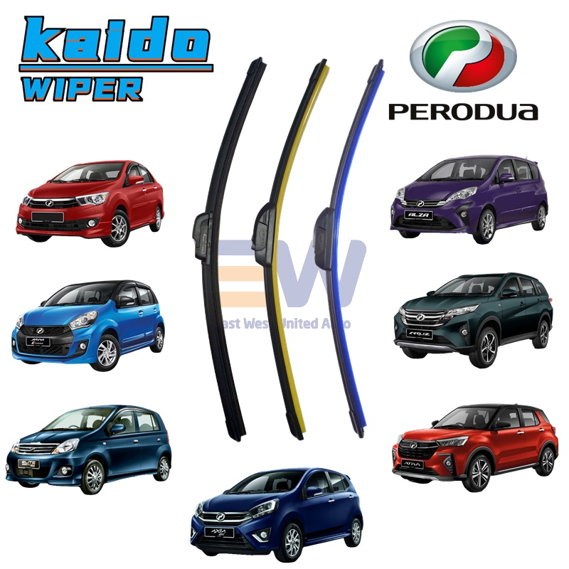 【KAIDO Silicone Wiper】 Perodua Ativa/Axia/Alza/Aruz/Bezza/Kenari/Kancil ...
