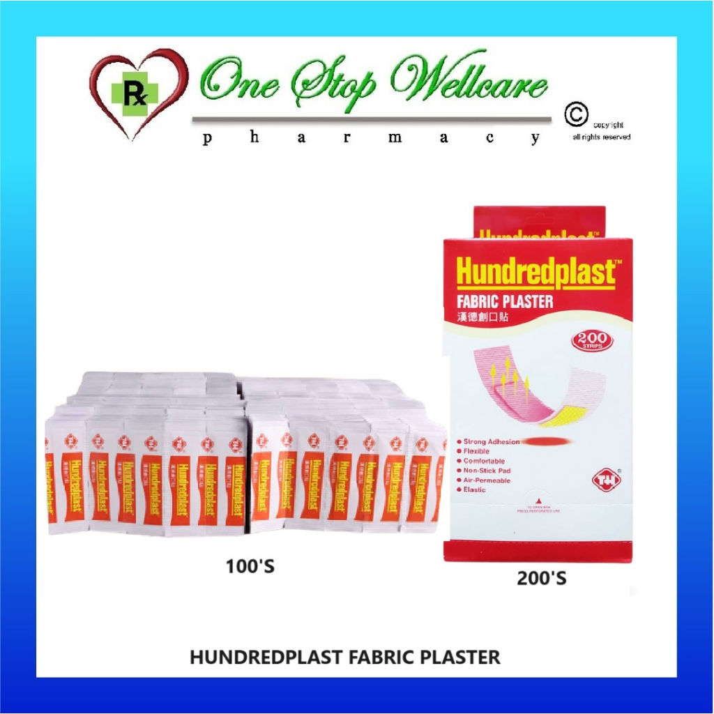 HUNDREDPLAST FABRIC PLASTER 100'S / 200'S (1 BOX) | Shopee Malaysia