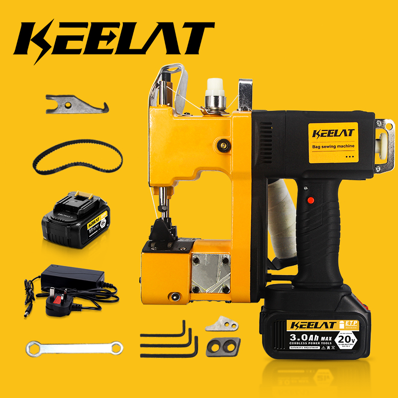 KEELAT KCSM001 Mesin Jahit Cordless Sewing Machine Portable Gunny Bag ...