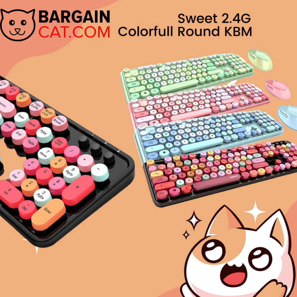 BARGAIN Sweet Wireless Keyboard Mouse set Combo for Laptop Computer PC ...