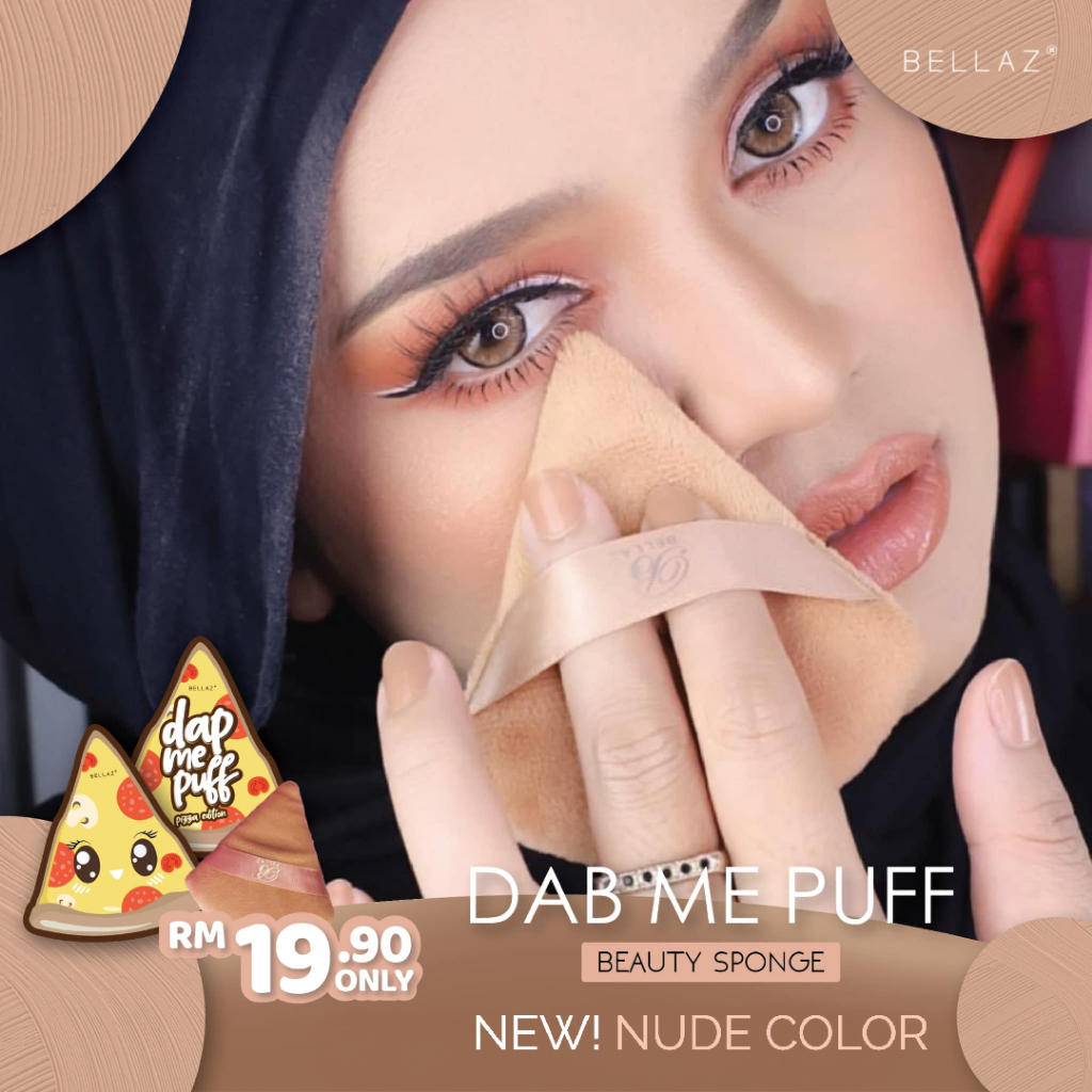 Bellaz Dap Me Puff Pizza Edition /Beauty Blender Dapme Makeup Sponge Nude Foundation FD Blending ...