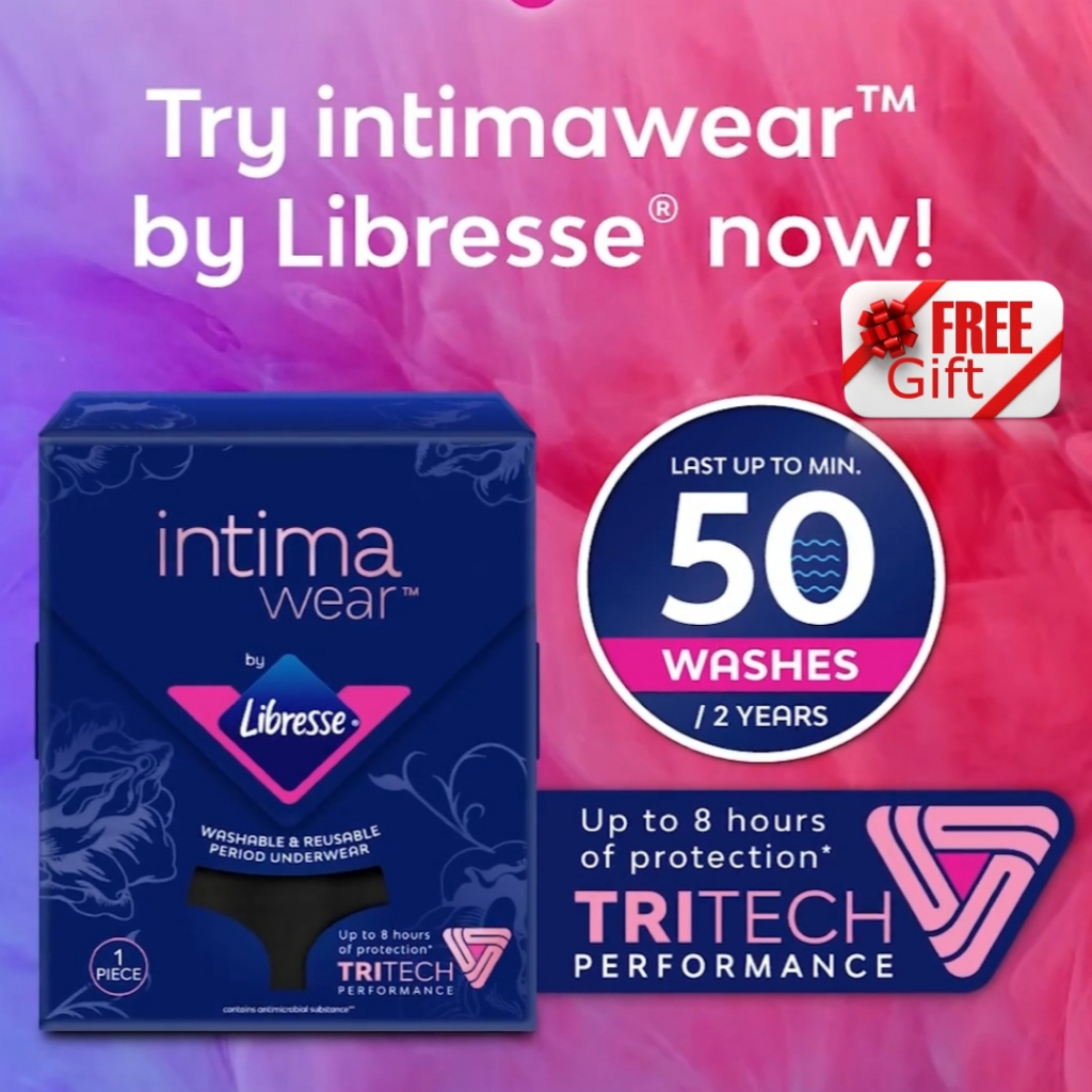 LIBRESSE Intimawear™️ Absorbent and Reusable Period Underwear (L size ...