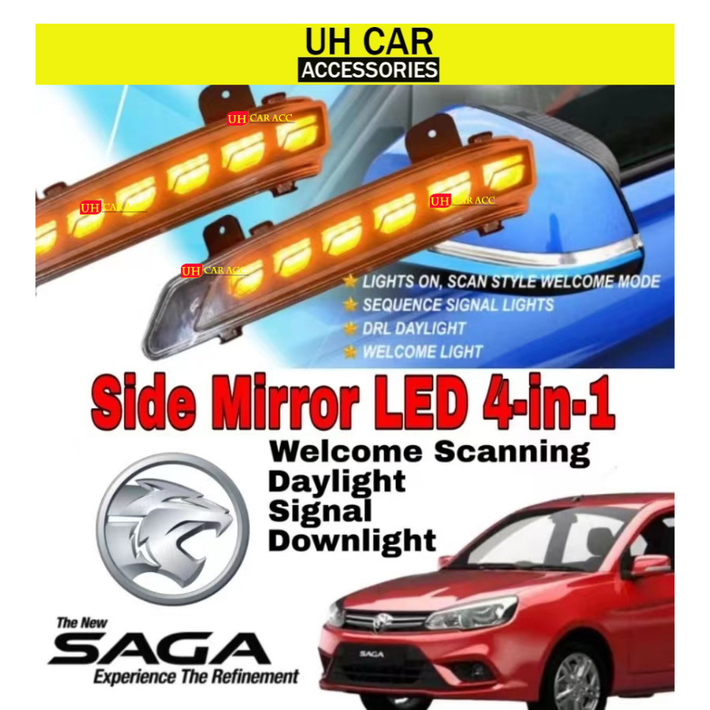 PROTON SAGA FL FLX VVT PERSONA PREVE SIDE MIRROR LED WINKER LAMP LIGHT ...