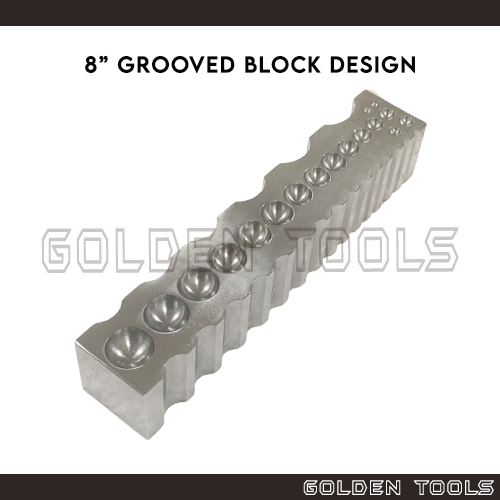 8" Steel Grooved Long Cylinder Shape Dapping Design Block Dapping Dies ...