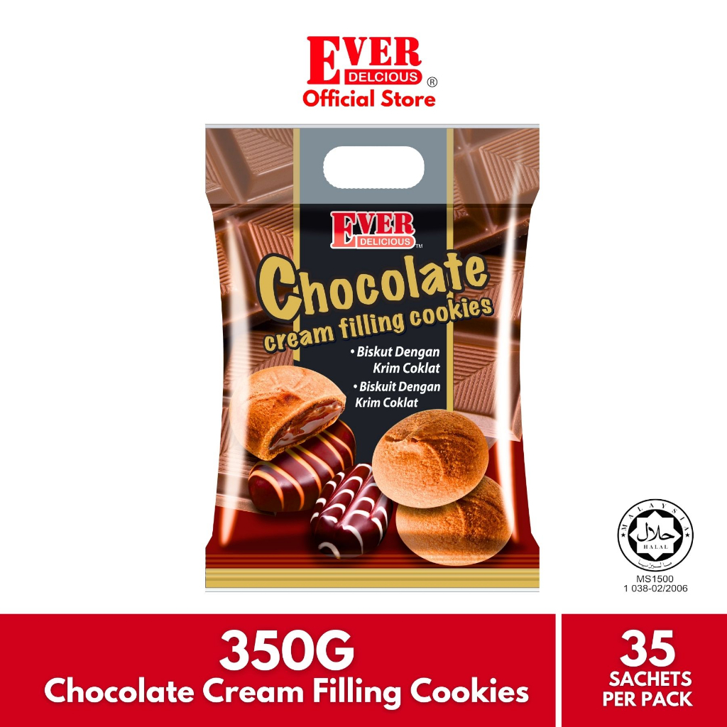 Ever Delicious Family Pack Chocolate Cream Filling Cookies-350G(35'S X ...
