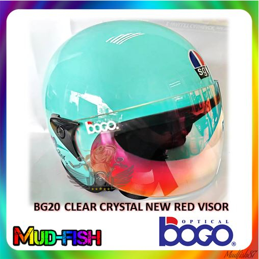 BOGO BG-20 CLEAR CRYSTAL NEW RED VISOR FOR SGV CRUISER 2 | KEITH ...