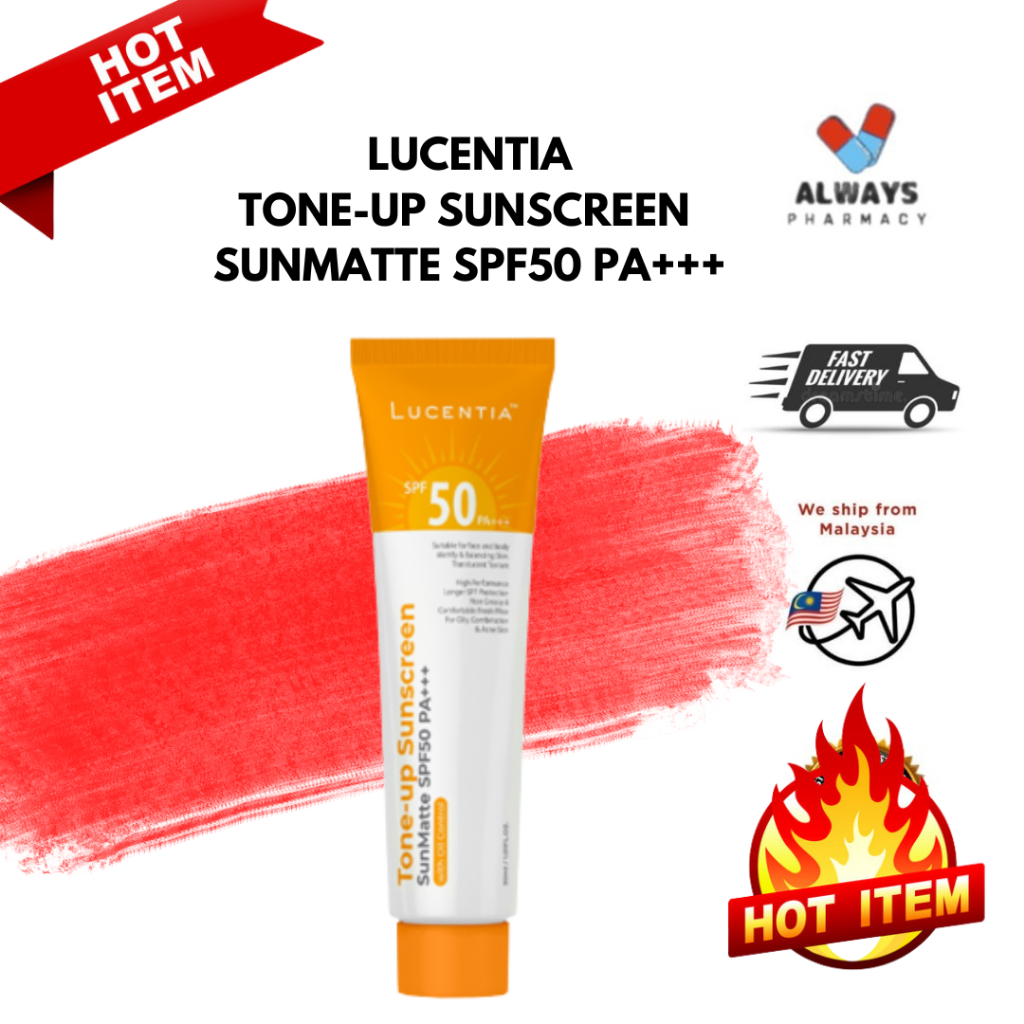 LUCENTIA TONE-UP SUNSCREEN SUNMATTE SPF50 PA+++ - 30ML - UNTUK ...