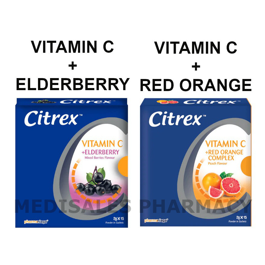 CITREX VITAMIN C POWDER SACHET 2G X 15'S (ELDERBERRY | RED ORANGE ...