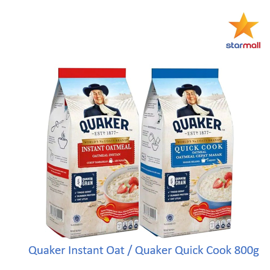 Quaker Instant Oat 800g / Quaker Quick Cook 800g | Shopee Malaysia
