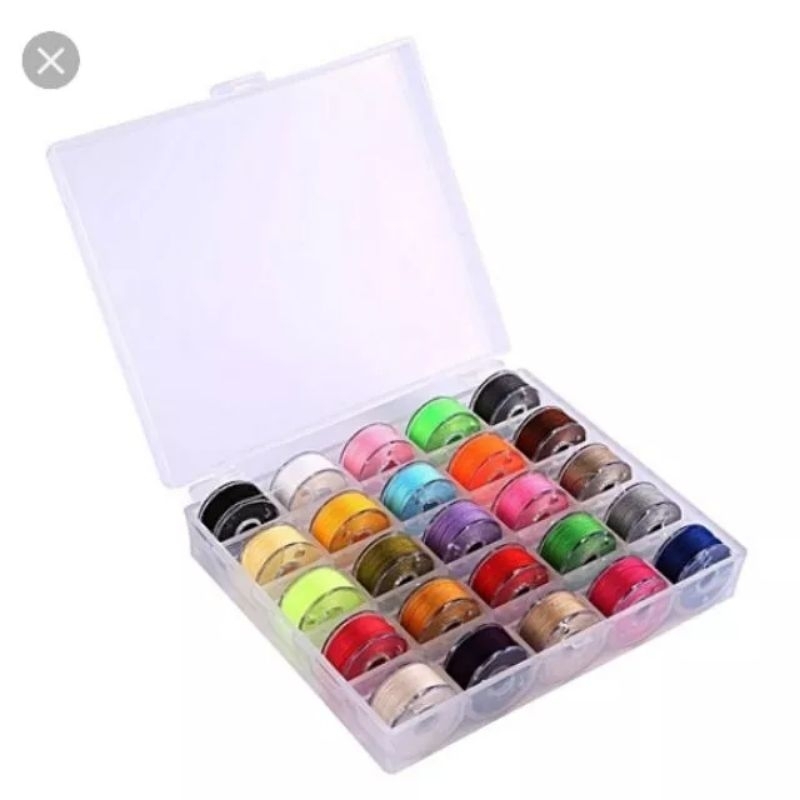 Bobbin spool + 25 Bobbin Benang (Mesin Portable)/Sekoci Gelendong ...