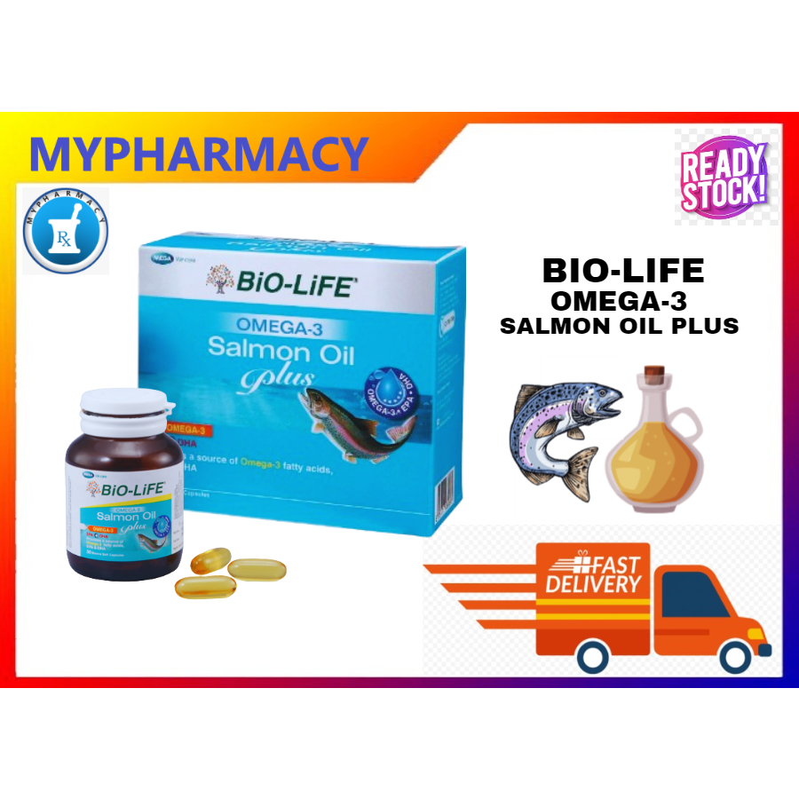 BIO-LIFE OMEGA 3 SALMON OIL PLUS 30'S X 2 | Shopee Malaysia