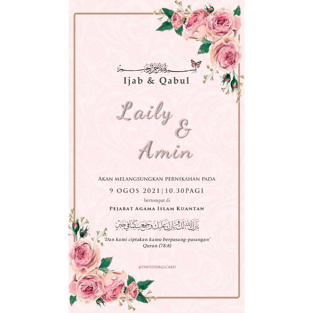 Kad Kahwin Digital/Digital Wedding Invitation/Kad Kahwin Murah/Alive ...