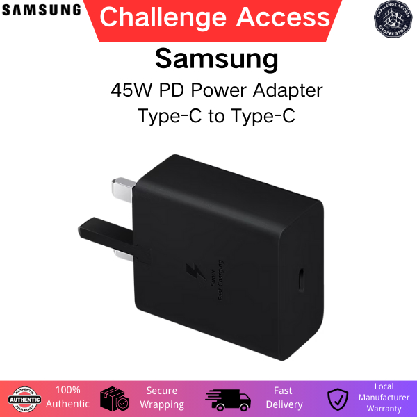 SAMSUNG 45W TRAVEL ADAPTER SUPER FAST CHARGE l With Cable l Samsung ...