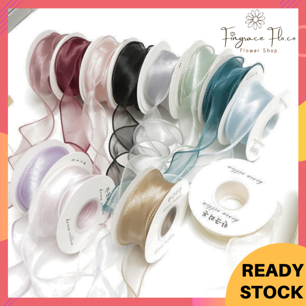 🔥Hot Sales🔥 4CM Mermaid Wave Mesh Ribbon Wrapped Flower Ribbon Gift ...