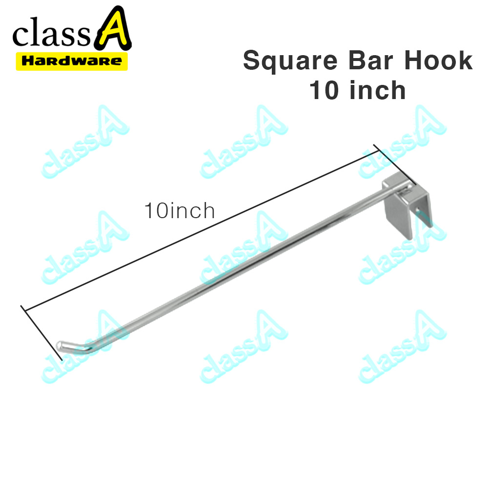 ClassAHW Chrome Square Bar Hook Sq Bar Tube Hook AA Upright Rectangle ...