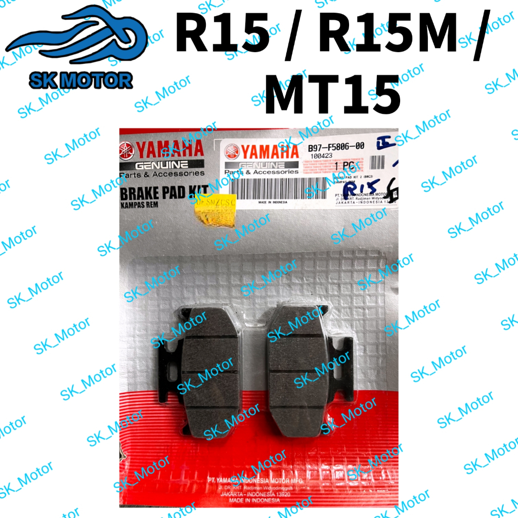 Yamaha R15M R15 M NEW BARU V2 MT15 Original Front Disc Brake Pad / Dis ...