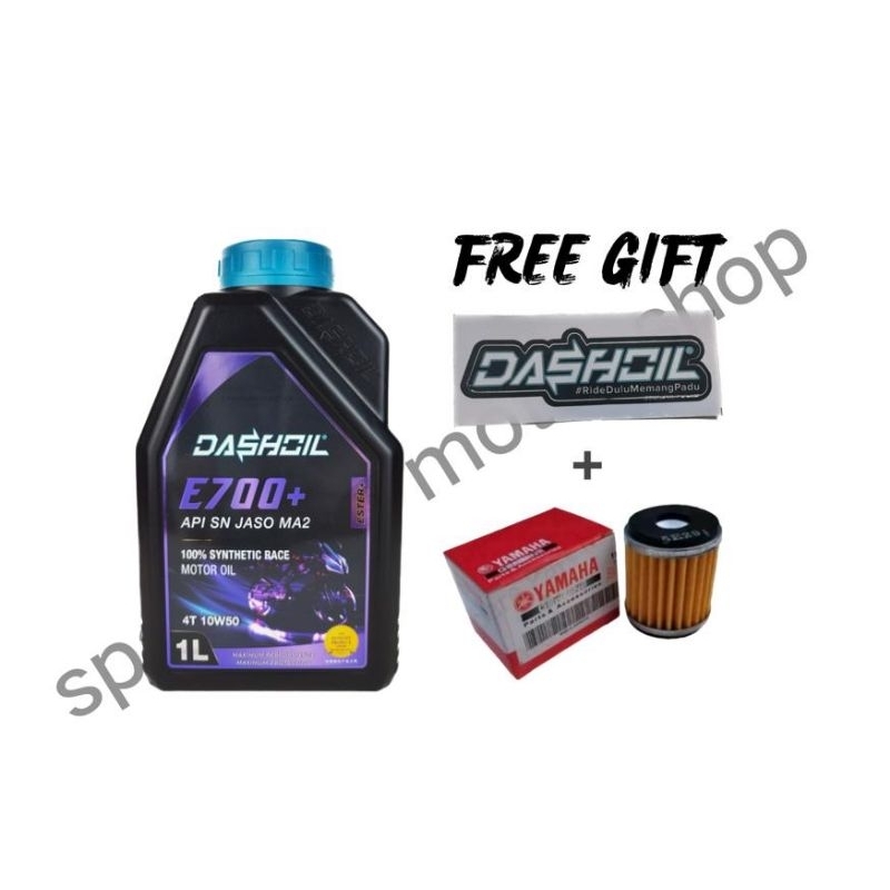 DASHOIL E700+ API SN JASO MA2 ESTER 1L(FREE OIL FILTER&STICKER ...