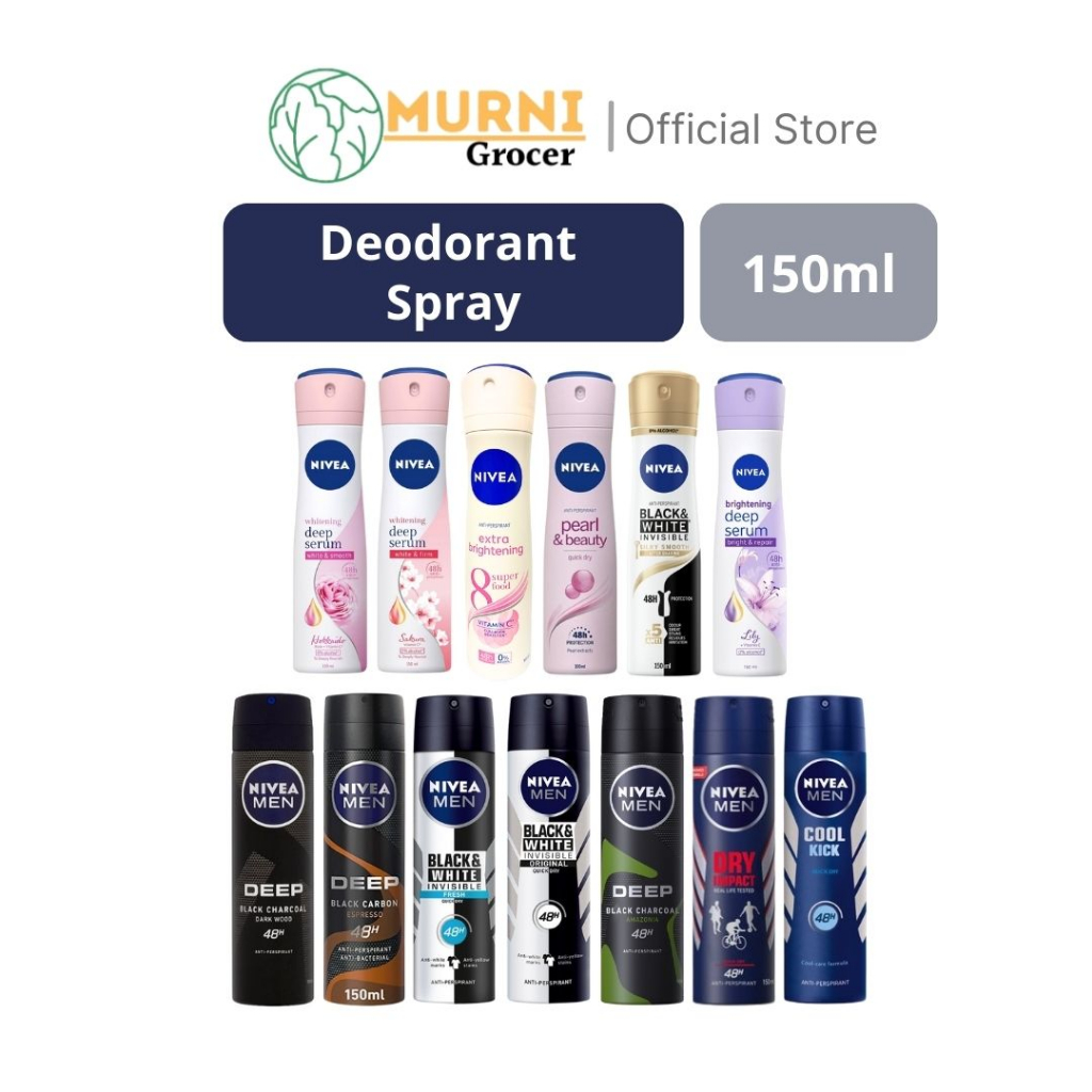 Nivea Deodorant Spray Penyembur Badan Deodoran (150ml) | Murni Grocer ...