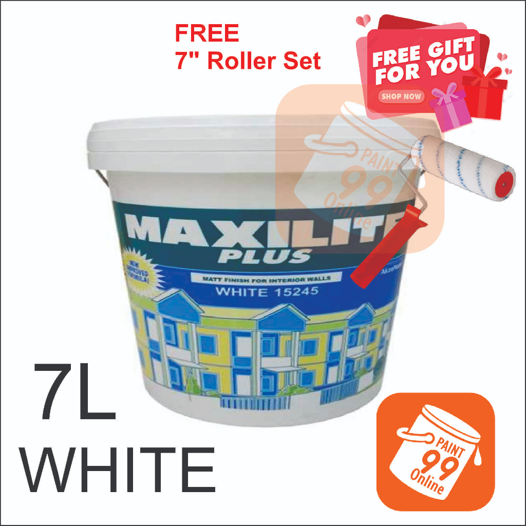 💥OFFER💥Dulux Maxilite Plus 7L 15245 White Paints Ceiling Dinding Cat ...
