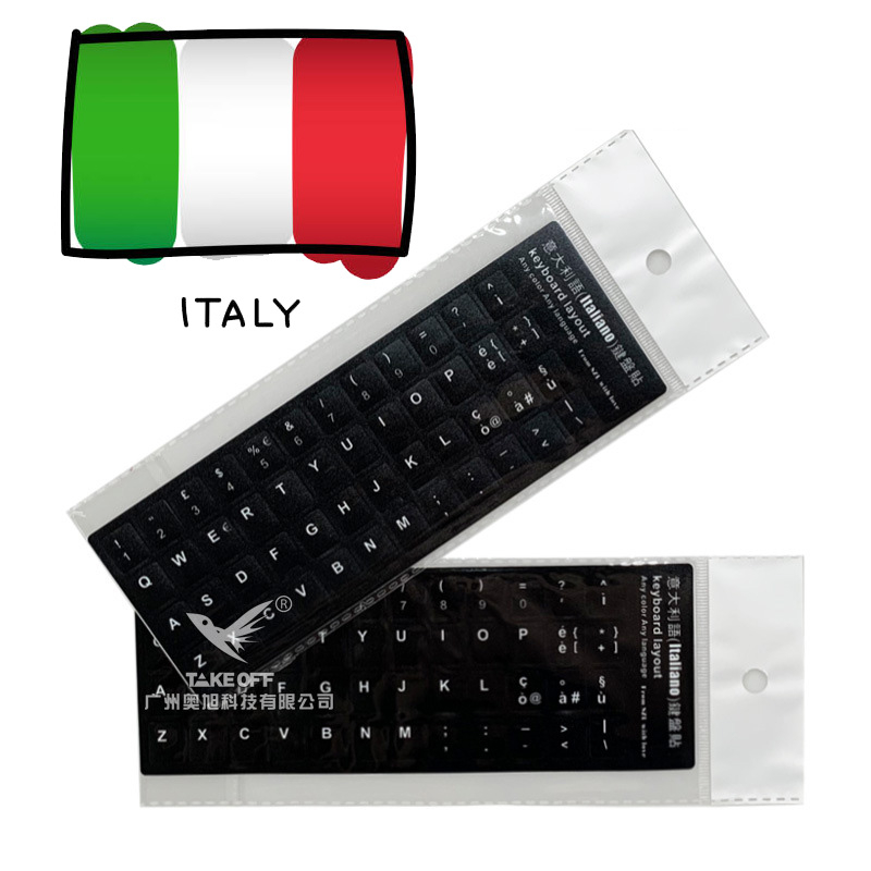 italiano / Italian / italy For PC / Laptop Keyboard Sticker Color Black ...