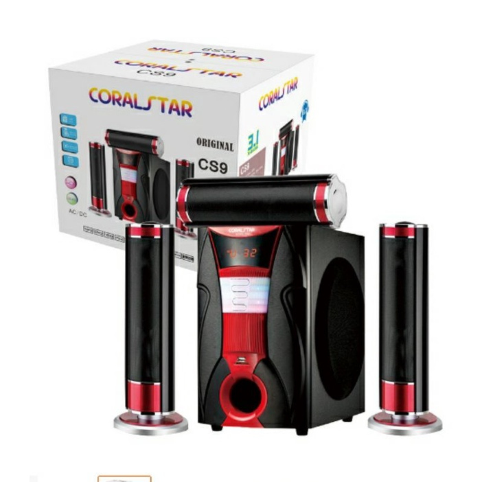 CORALSTAR 3.1 X-BASS CS9,CS10, HIFI MULTIMEDIA SPEAKER SYSTEM | Shopee Malaysia