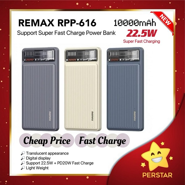 REMAX RPP-616 10000mAh Light Weight Support 22.5W+PD20W Super Fast ...