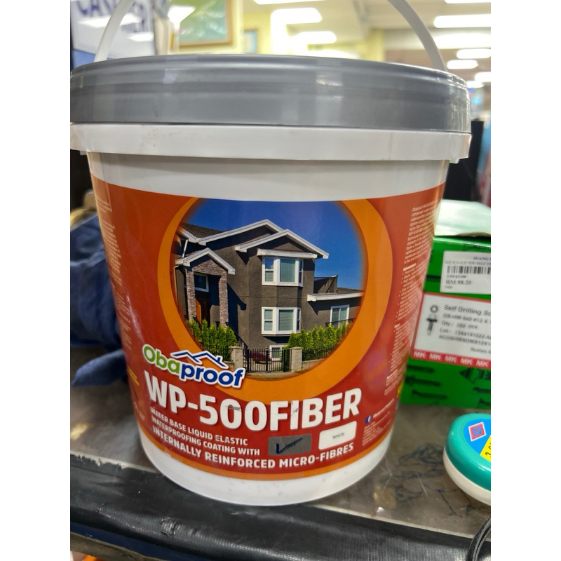 Obaproof WP-500FIBER 5kg WATER BASED LIQUID ELASTIC WATERPROOFING COATING | Shopee Malaysia