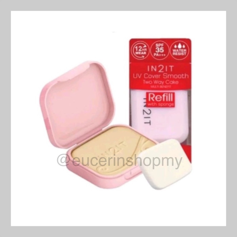 IN2IT Refill UV Cover Smooth Two Way Cake(VCR)+ Free Gift AXE Perfume ...