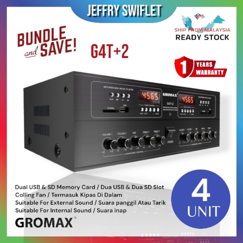Amplifier Burung Walit Gromax G4T+2 Walet Amplifier Dua USB Swiftlet ...