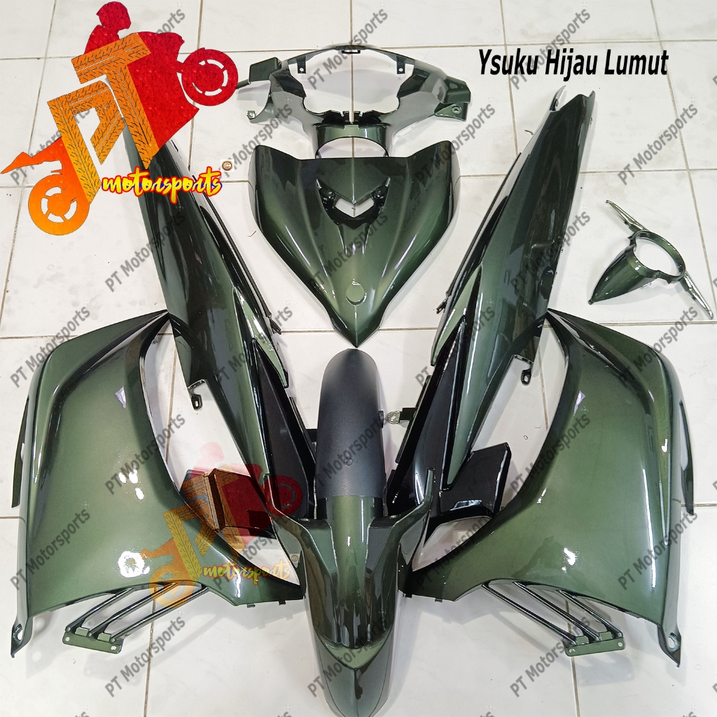 Yamaha LC 135 V1 V2 V3 V4 V5 V6 V7 Cover Set Kosong Hijau Lumut Black ...