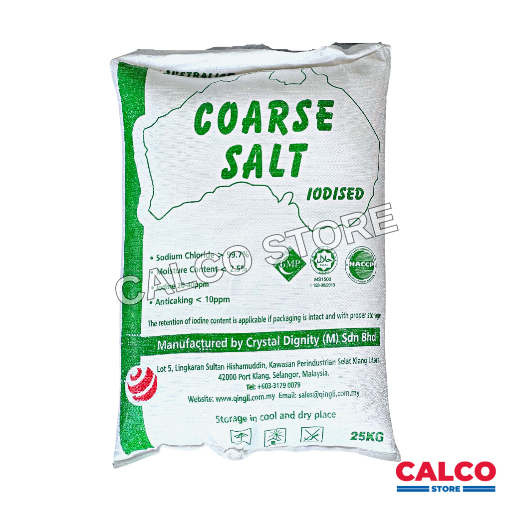 25kg Australian Iodised Coarse Salt Garam Kasar Beryodium Australia ...