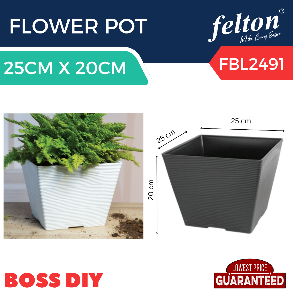 Felton Square Pot FBL 2491 / FBL 2492 / FBL2493 / FBL2494 / FBL2495 ...