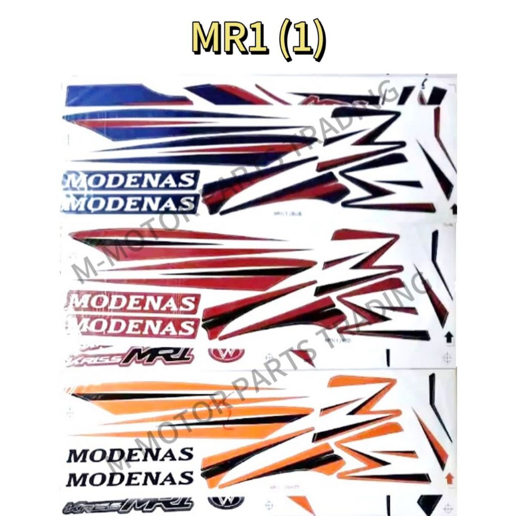 MODENAS MR1 (1) BODY STICKER | Shopee Malaysia