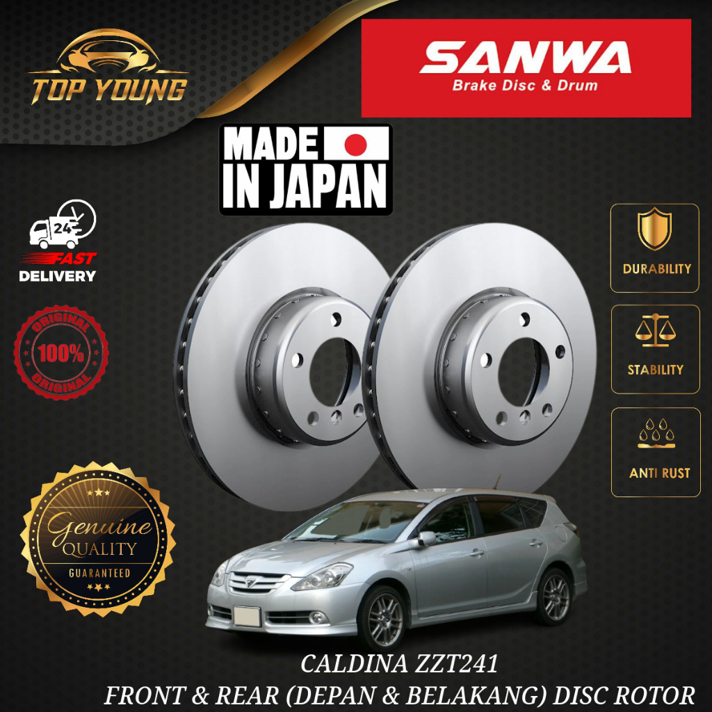 TOYOTA CALDINA ZZT24 FRONT REAR (DEPAN & BELAKANG) DISC BRAKE ROTOR ...