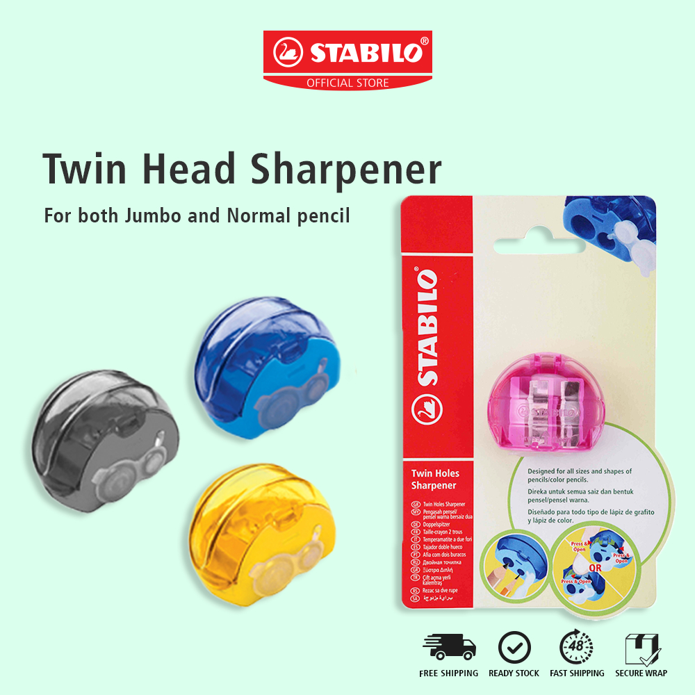 Sharpener - STABILO Twin Head Sharpener For Jumbo/Normal pencils in ...